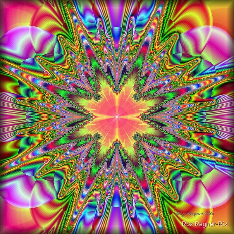 "Psychedelic Starburst..." by Roz Rayner-Rix | Redbubble