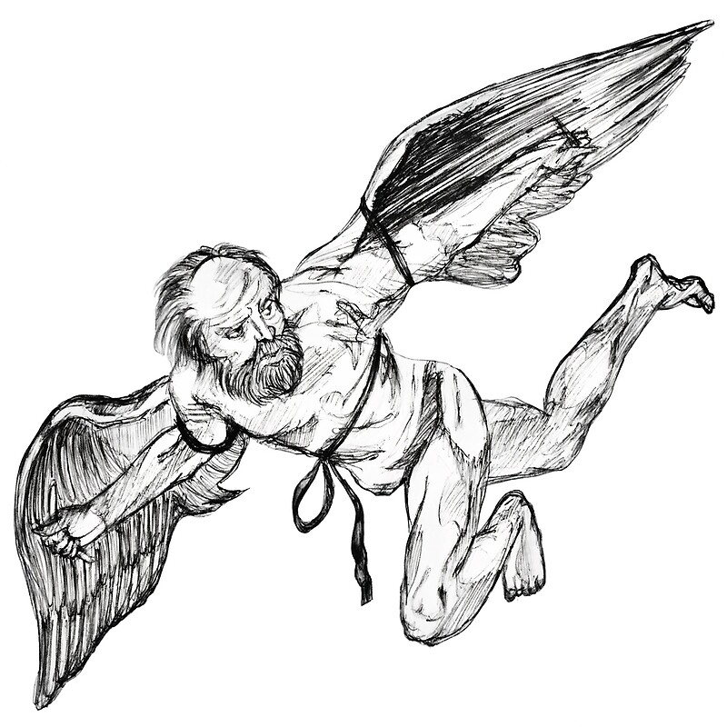 "Ancient Greek Mythology Daedalus Father of Icarus" by greymaulkin ...