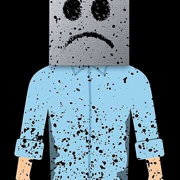 "Concrete Block Head Man" Art Print for Sale by seesaw-clothing | Redbubble