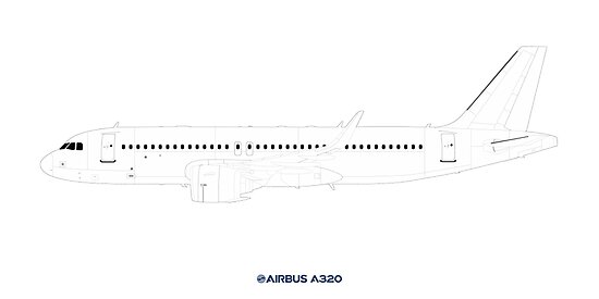 "Airbus A320 Drawing" Poster by SteveHClark | Redbubble