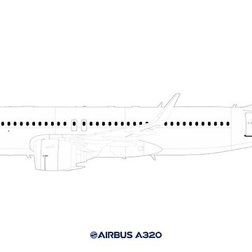 "Airbus A320 Drawing" Canvas Print by SteveHClark | Redbubble