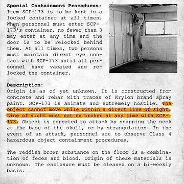 "SCP 173" Sticker for Sale by zelikto | Redbubble