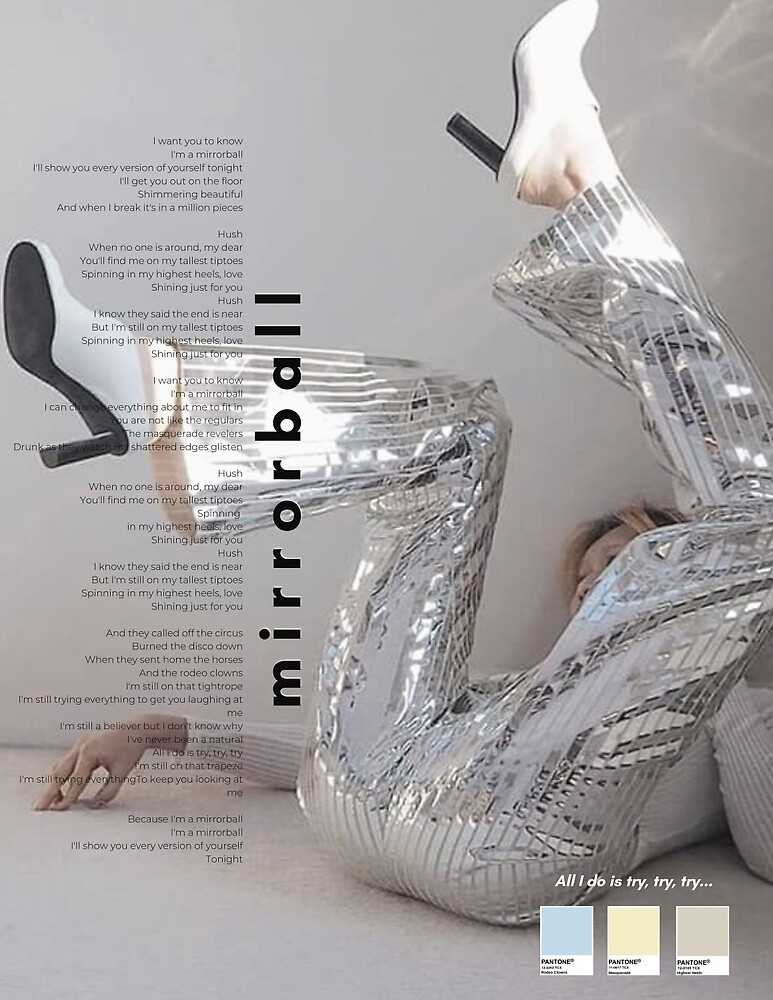 "Mirrorball Taylor Swift Poster Folklore" by jnnavas | Redbubble