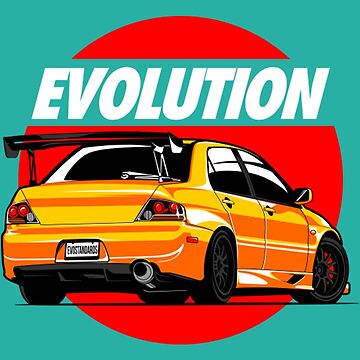 "Mitsubishi Evolution Mitsubishi Evolution" Sticker for Sale by ...