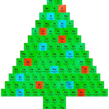 "Chemistry Christmas Tree Periodic Table" Greeting Card for Sale by ...