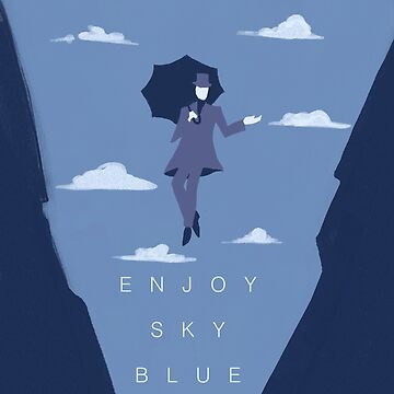"Enjoy Sky Blue " Sticker for Sale by Varis Z. | Redbubble