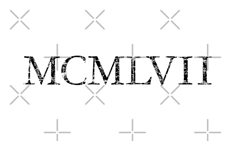 "MCMLVII 1957 Roman (Vintage Black) 64th Birthday" by theshirtshops ...