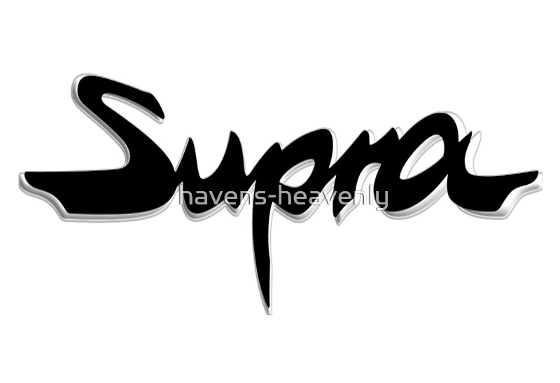 "Toyota Supra Script Logo Black Automobilia" by havens-heavenly | Redbubble