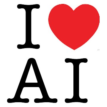 "I Love AI" Sticker for Sale by mrcase | Redbubble