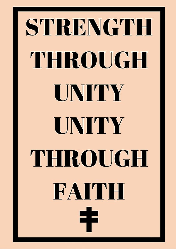 "Strength Through Unity Unity Through Faith V for Vendetta" by Not-Steve | Redbubble