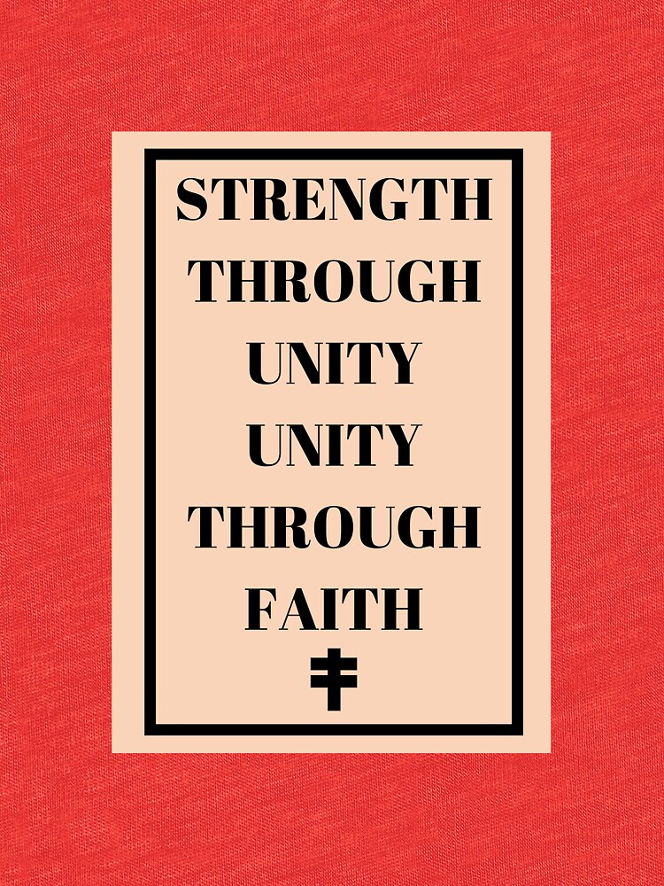 Strength Through Unity Unity Through Faith Poster at vanannablog Blog