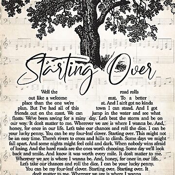 "Chris Stapleton – Starting Over Lyrics" Canvas Print for Sale by ...