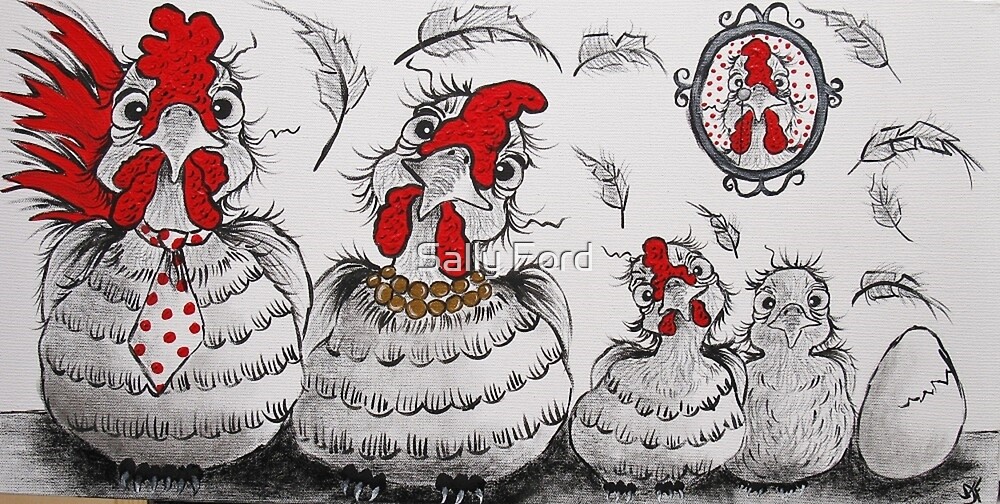 "Chooky Family Portrait" by Sally Ford | Redbubble