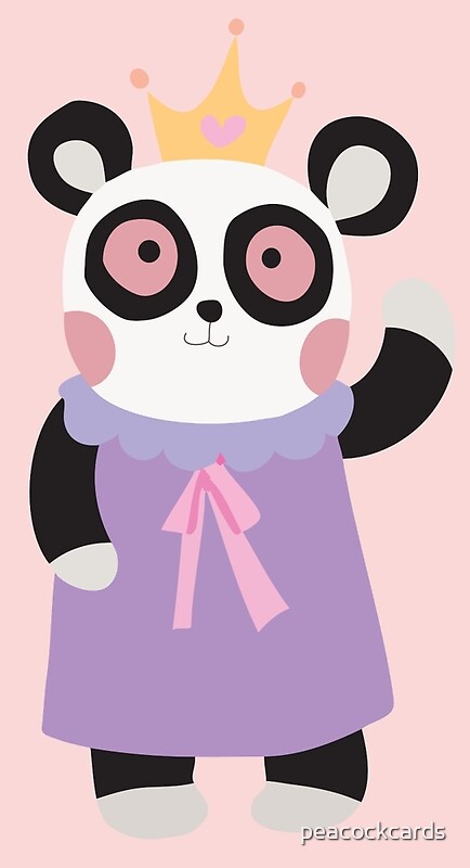 "Girly Princess Panda Bear" by peacockcards | Redbubble