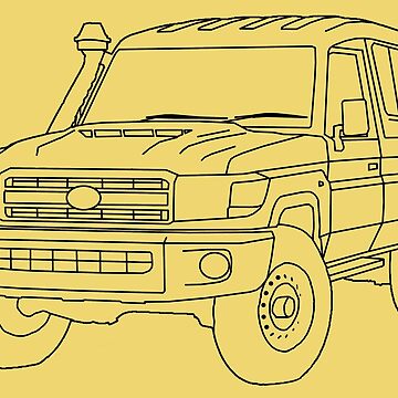 "79 Series Troopy Black Line Drawing" Sticker for Sale by safetysam ...