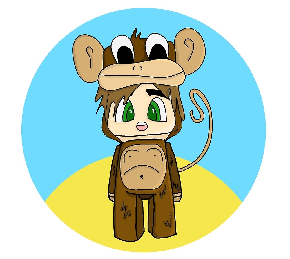 "Cute Minecraft Monkey" by 44brybry44 | Redbubble