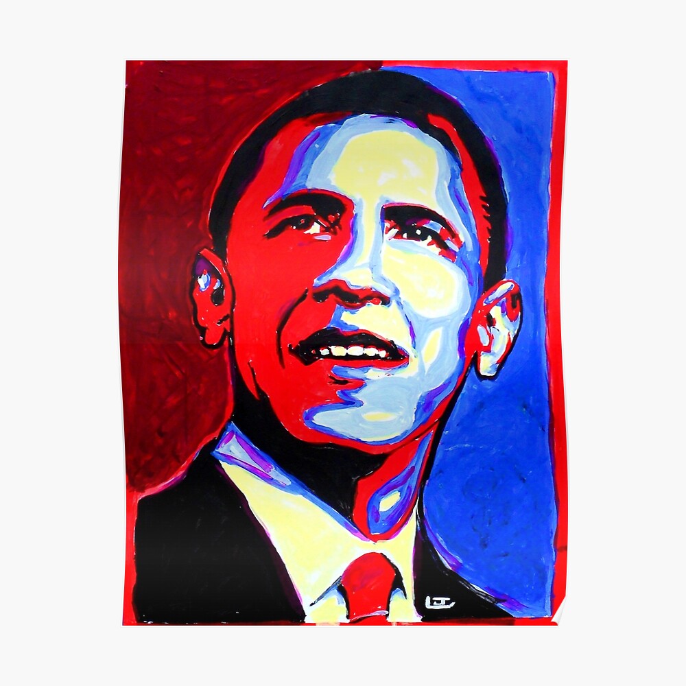 "Barack Obama" Poster by ArtbyLeclerc | Redbubble