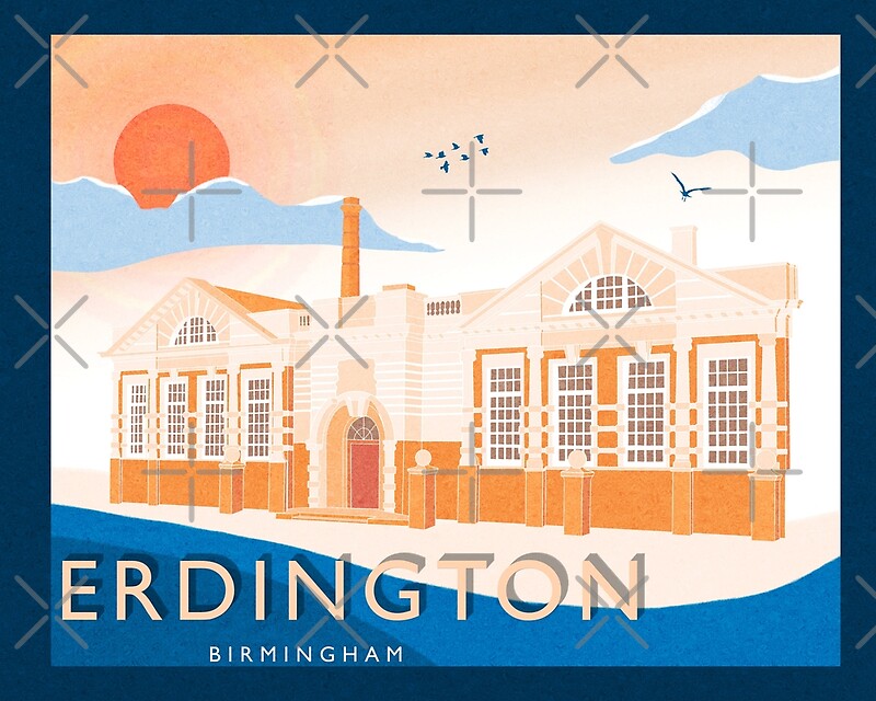 "Erdington Library Travel Poster" by ScienceNStuff | Redbubble