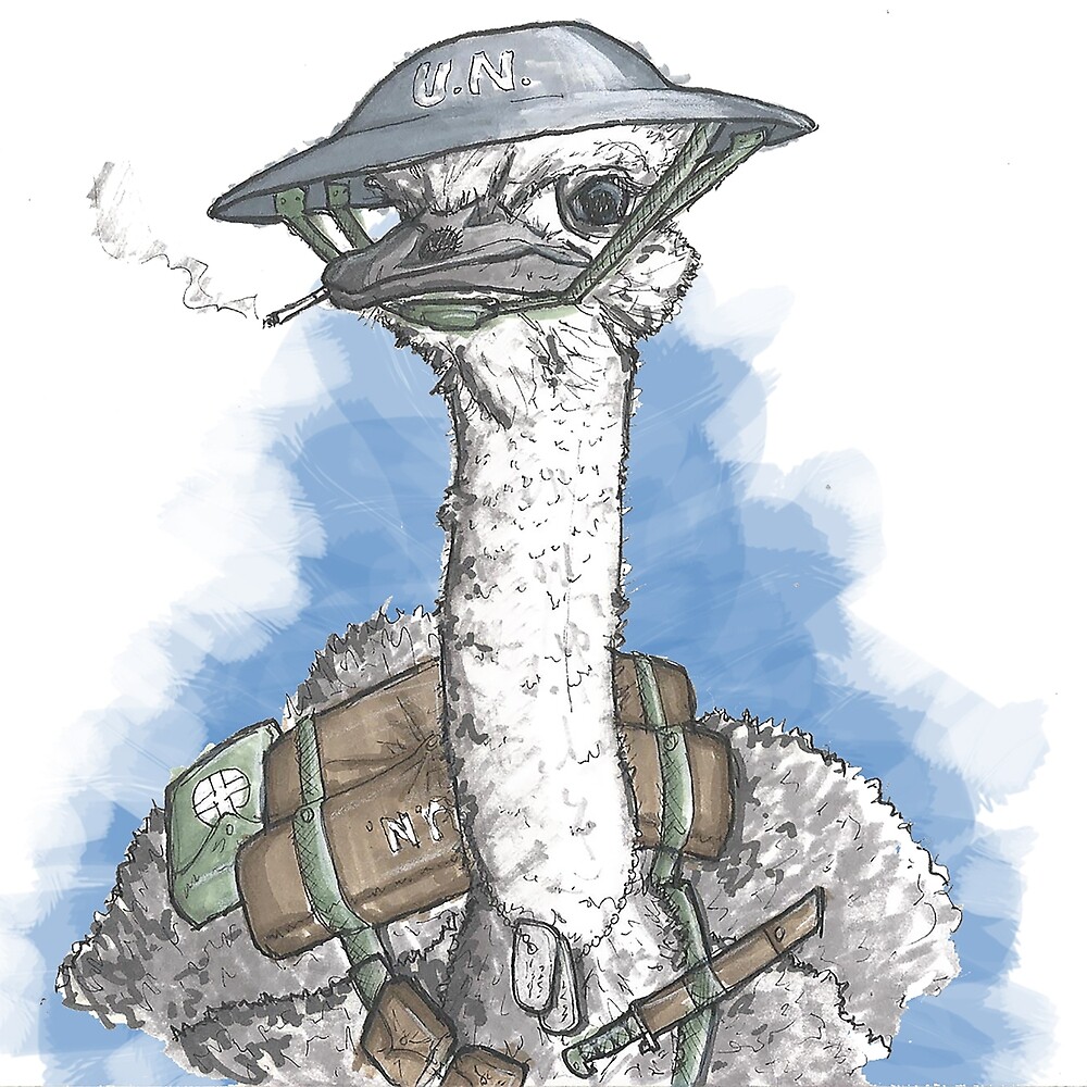 "Battle Ostrich" by Brian Wise | Redbubble