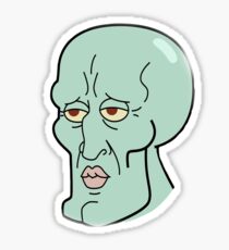 Handsome Squidward Stickers | Redbubble