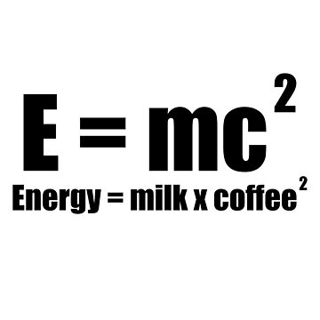 "E=mc2 Funny Physics Joke (black version)" Sticker for Sale by kickwear ...