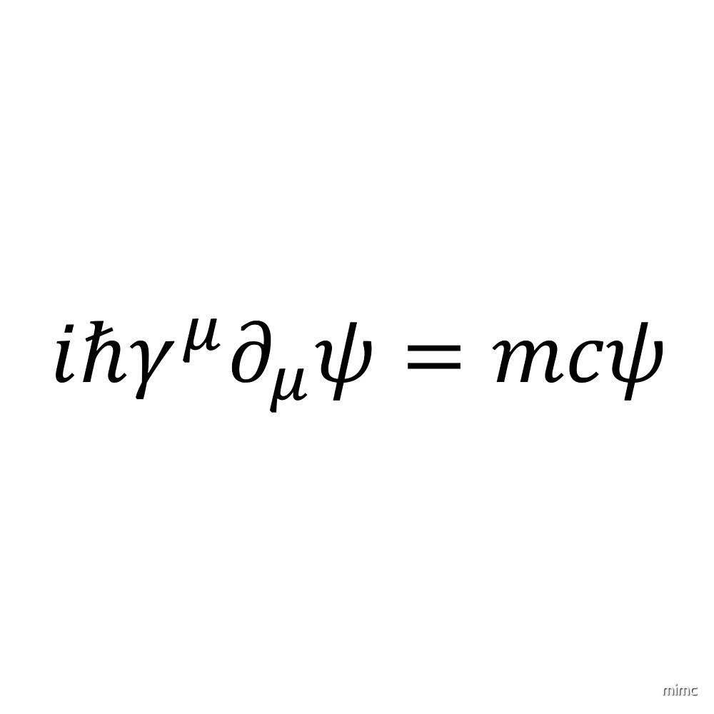 "Dirac Equation" by mimc | Redbubble