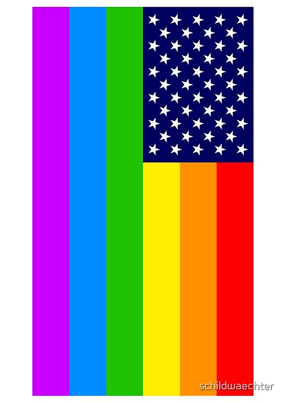 "Gay USA Rainbow Flag - American LGBT Stars and Stripes" by ...