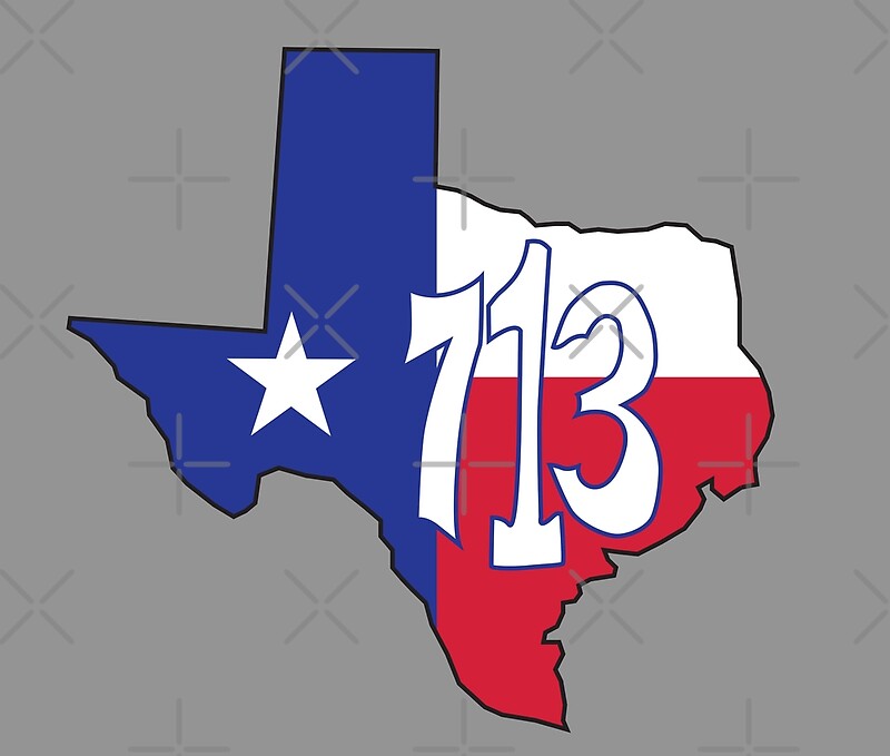 "Hand Drawn Texas Flag 713 Area Code" by itsrturn | Redbubble
