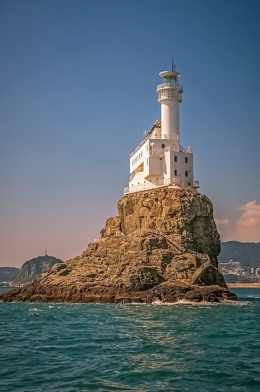 "Oryukdo Lighthouse Island, Busan, South Korea" by TonyCrehan | Redbubble