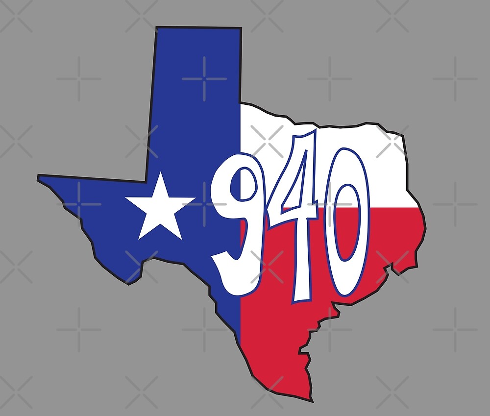 "Hand Drawn Texas Flag 940 Area Code" by itsrturn | Redbubble