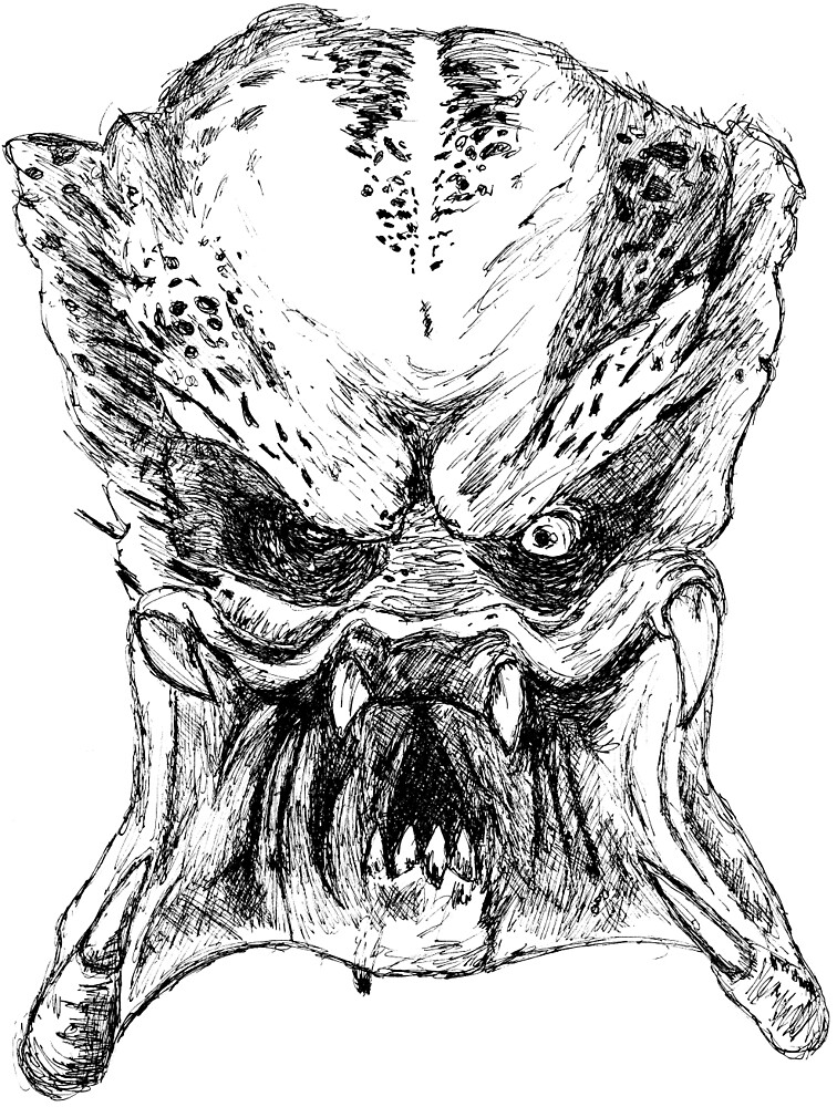 "Predator face art" by blackcross | Redbubble