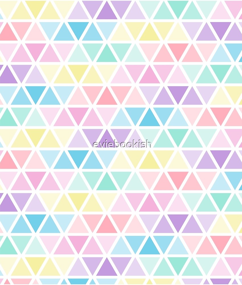 "Pastel Triangles Pattern" by eviebookish | Redbubble