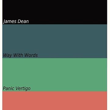 "Panic Vertigo Color Palette" Sticker for Sale by Erin Stenson | Redbubble