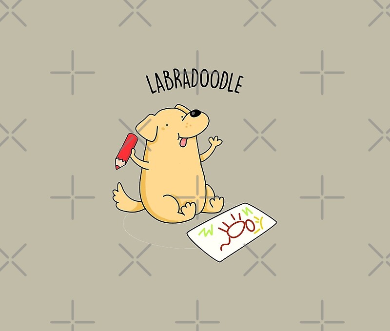 "Labradoodle Doodle Cartoon Pun" by 14Smith15 | Redbubble