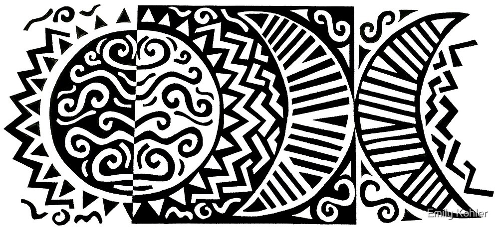 "Sun and Moon Notan" by Emily Kohler | Redbubble