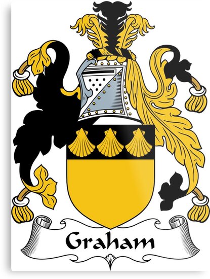 "Graham Coat of Arms / Graham Family Crest" Metal Print by ...