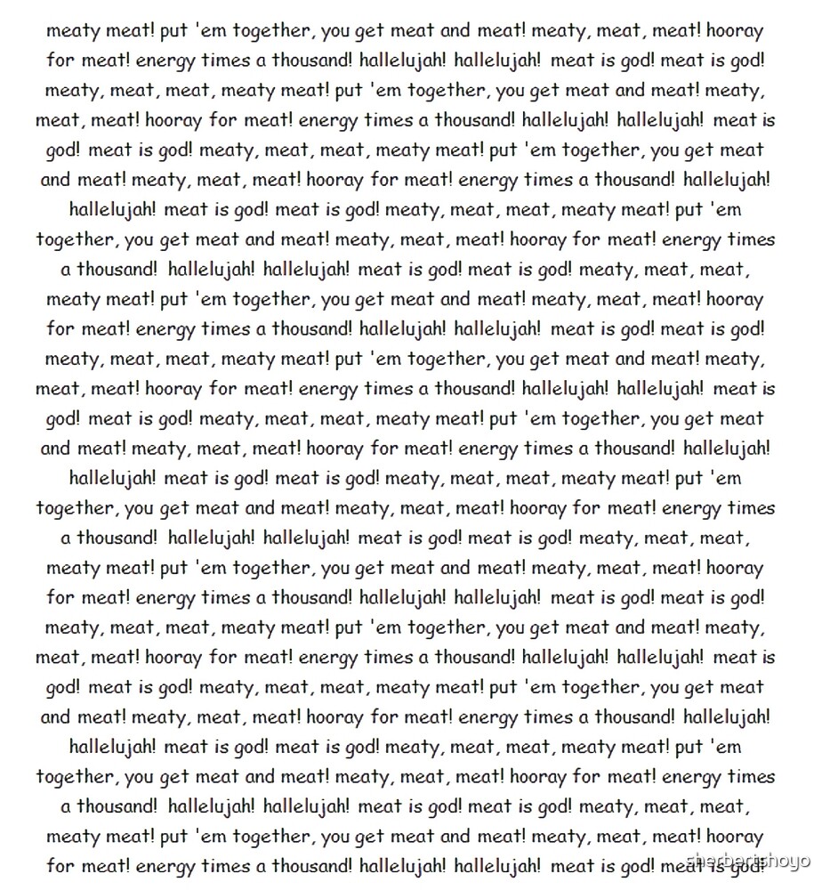 "meat is god - haikyuu!!" by sherbertshoyo | Redbubble