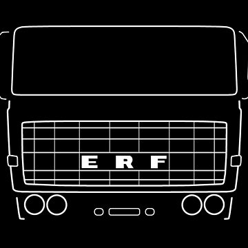 "Vintage 1970s ERF B Series lorry white outline graphic" Classic T ...