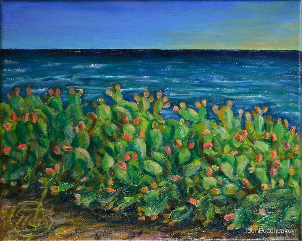 "Oil Painting - Fichidindia in Sicily. 2015" by Igor Pozdnyakov | Redbubble