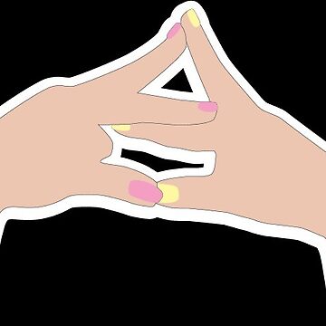 "Sorority Hand Gesture - Light Tone" Sticker for Sale by addchell ...