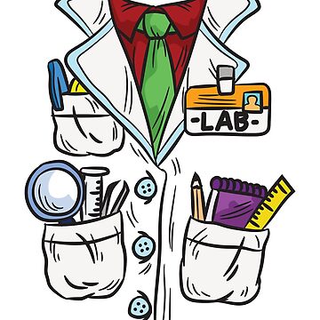 "Science Lab Coat" Sticker for Sale by Moonpie90 | Redbubble