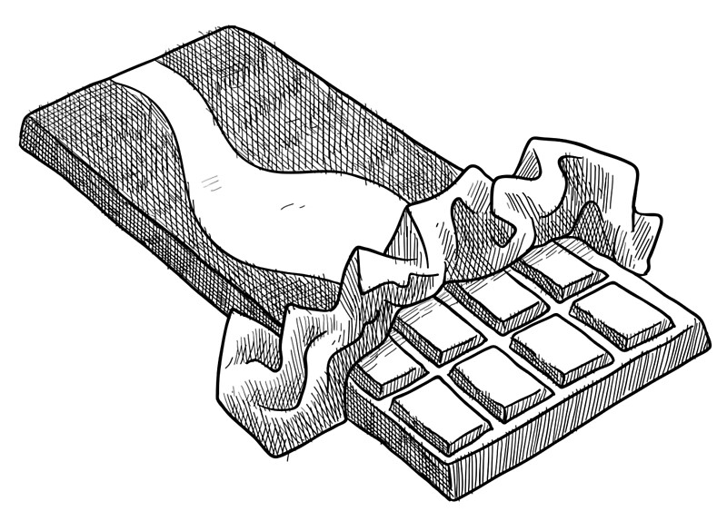  Chocolate Bar Drawing By Digsterdesigns Redbubble