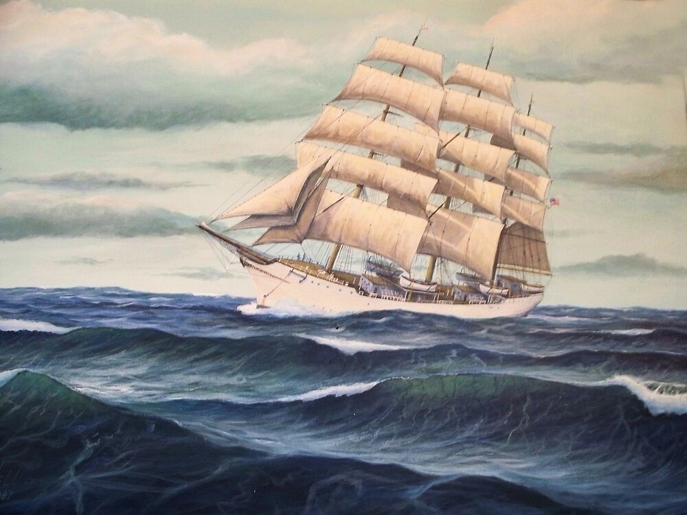 "U. S. Coast Guard Ship Danmark" by William RaVell | Redbubble