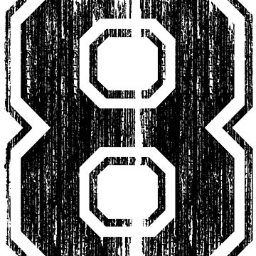 "Bold Distressed Sports Number 8" Sticker for Sale by adamcampen ...