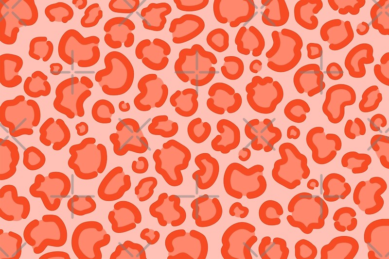 "Orange Abstract Leopard Animal Print Pattern Design" by patternsoup ...