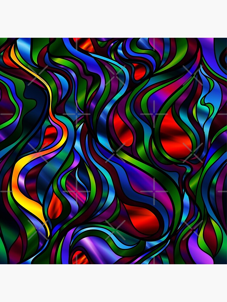 "Psychedelic Stained-Glass Abstract" Art Print by suwanneeredhead ...