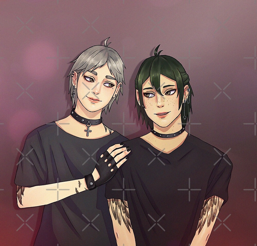 "Koushi Sugawara & Yamaguchi Tadashi punk style | HQ!! | Haikyuu!!" by ...