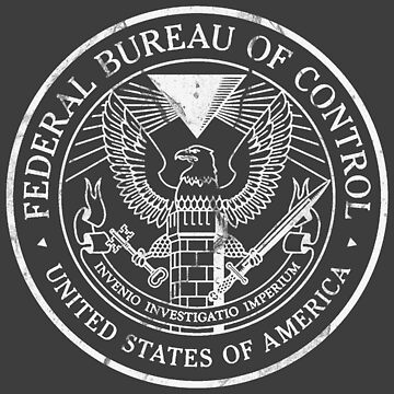 "Federal Bureau of Control (White)" Sticker for Sale by Frazer Varney ...