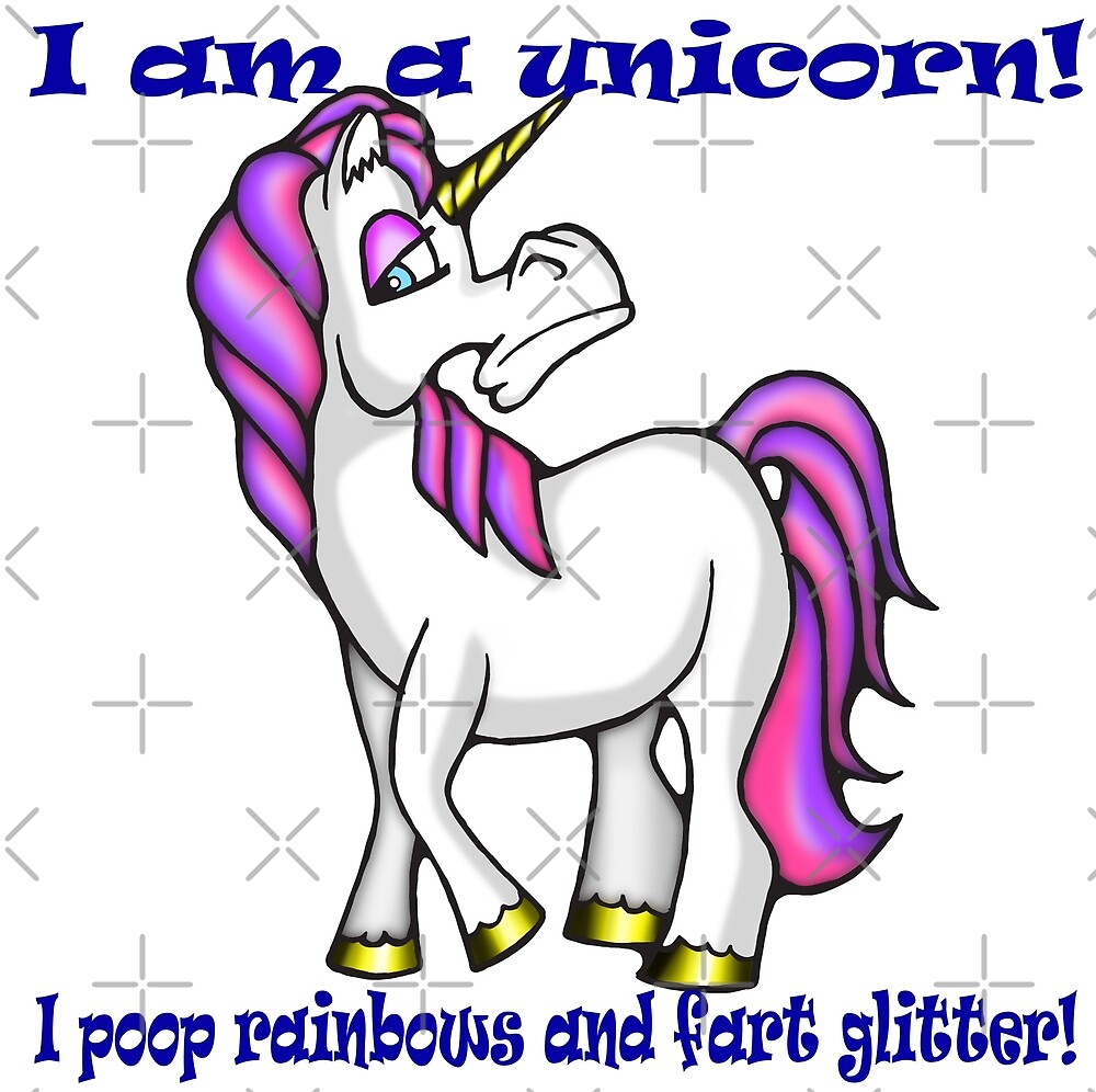 "Stuck Up Unicorn Design (family friendly version)" by M. Scott Phifer | Redbubble