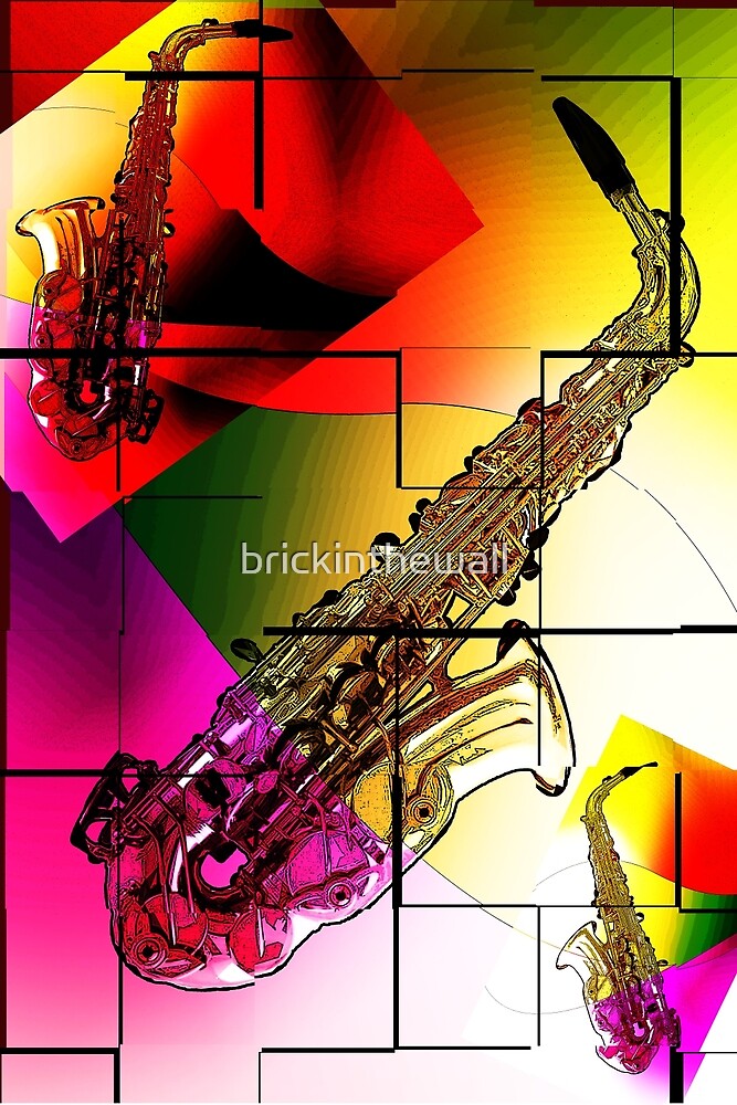 "Saxophone Theme" by brickinthewall | Redbubble